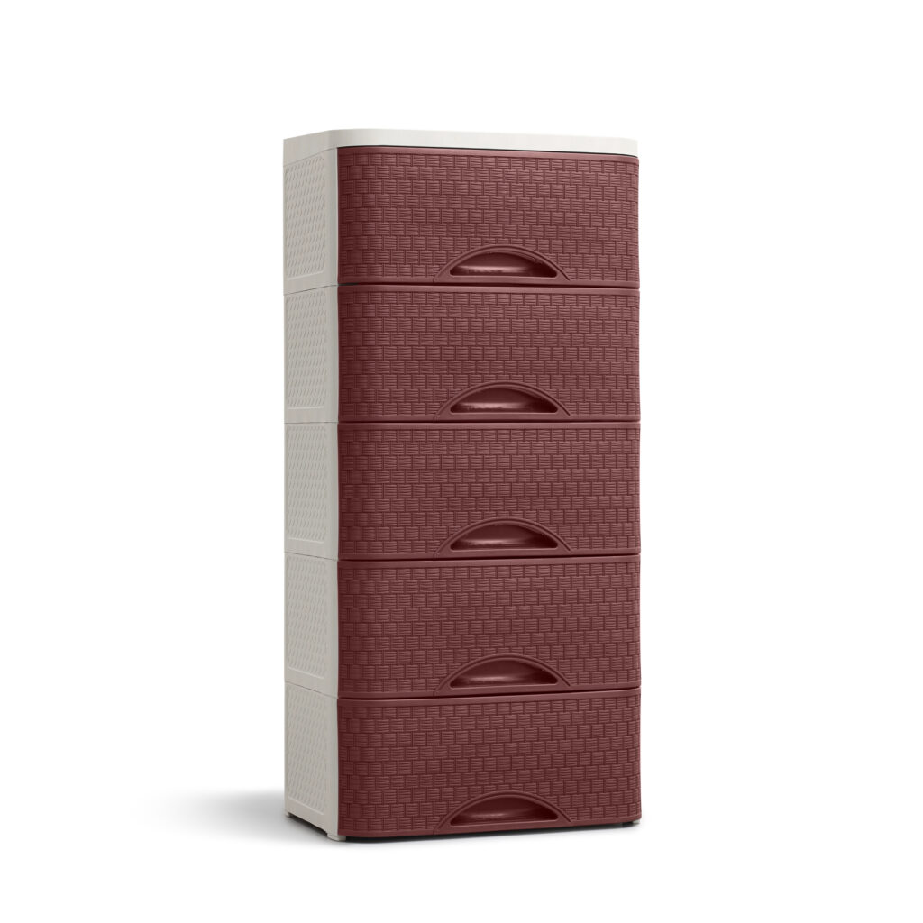 Summer Drawer (Rattan Design) 5 Layer | Jolly Plastic