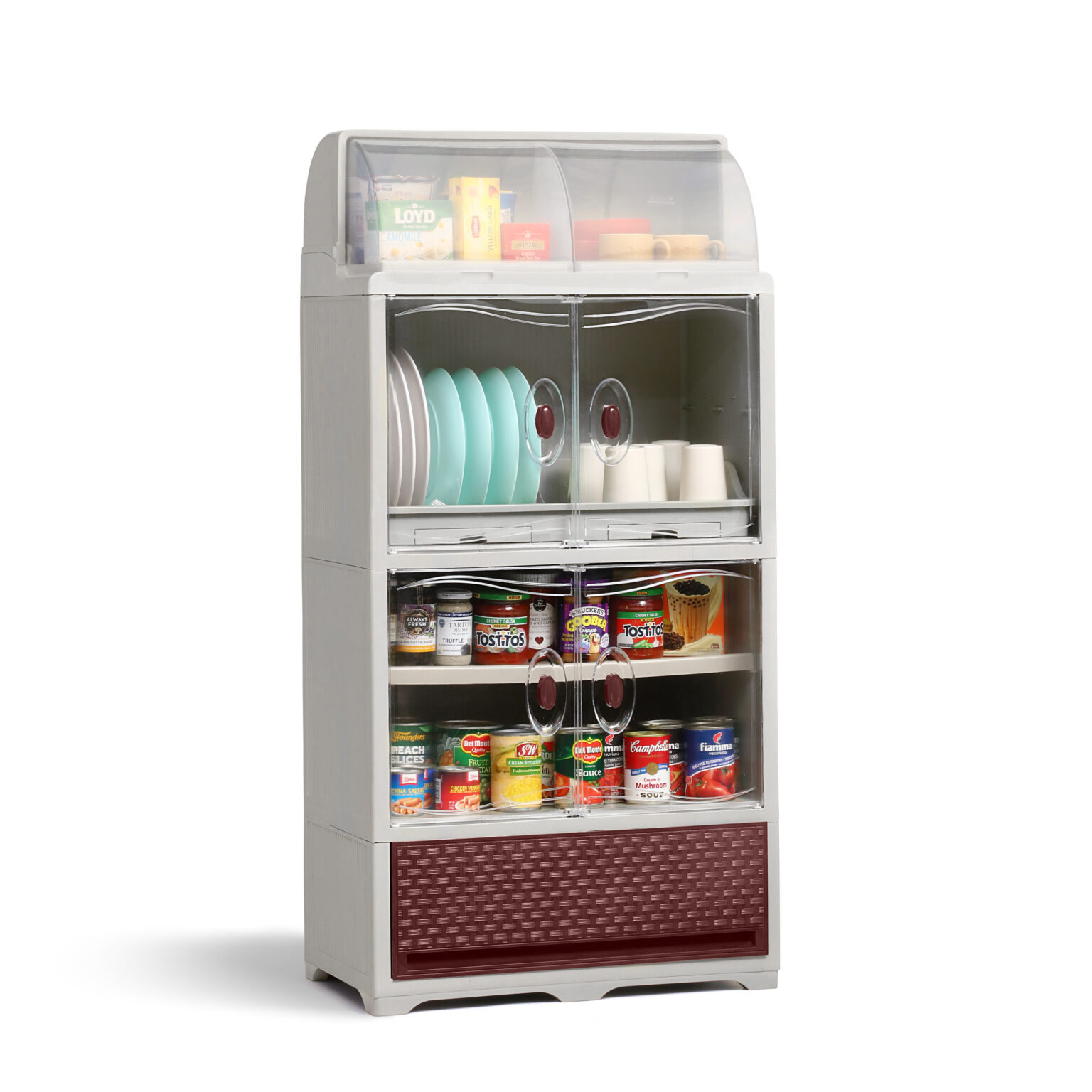 Terrence Rattan Kitchen Cabinet w/ 2 Cabinet | Jolly Plastic